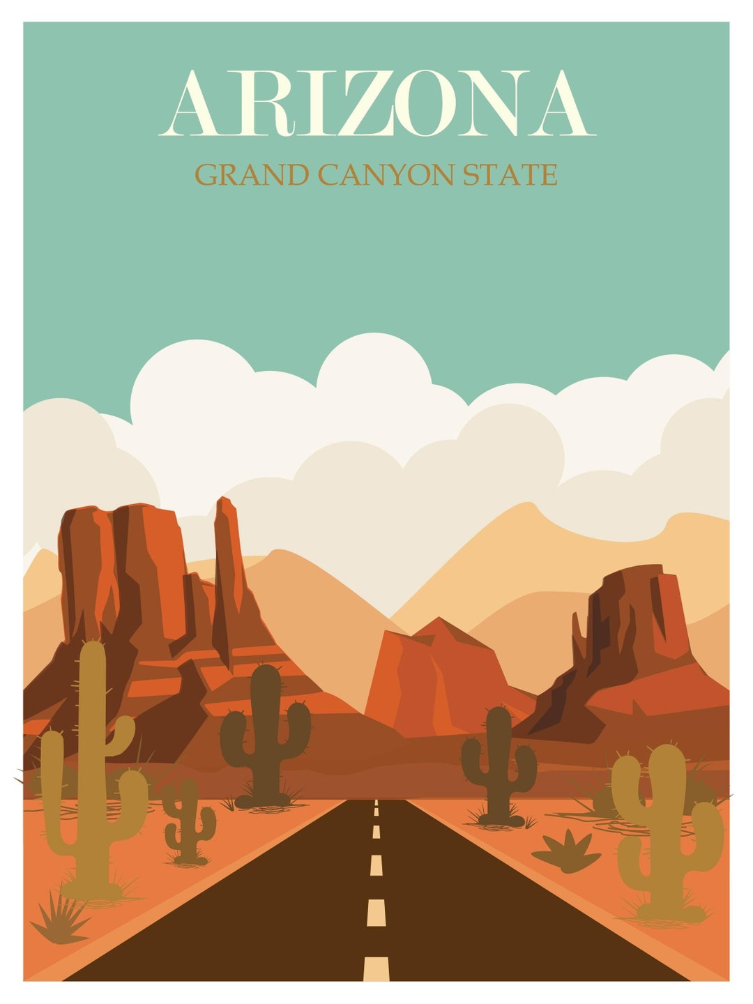 Arizona Travel Poster - Etsy