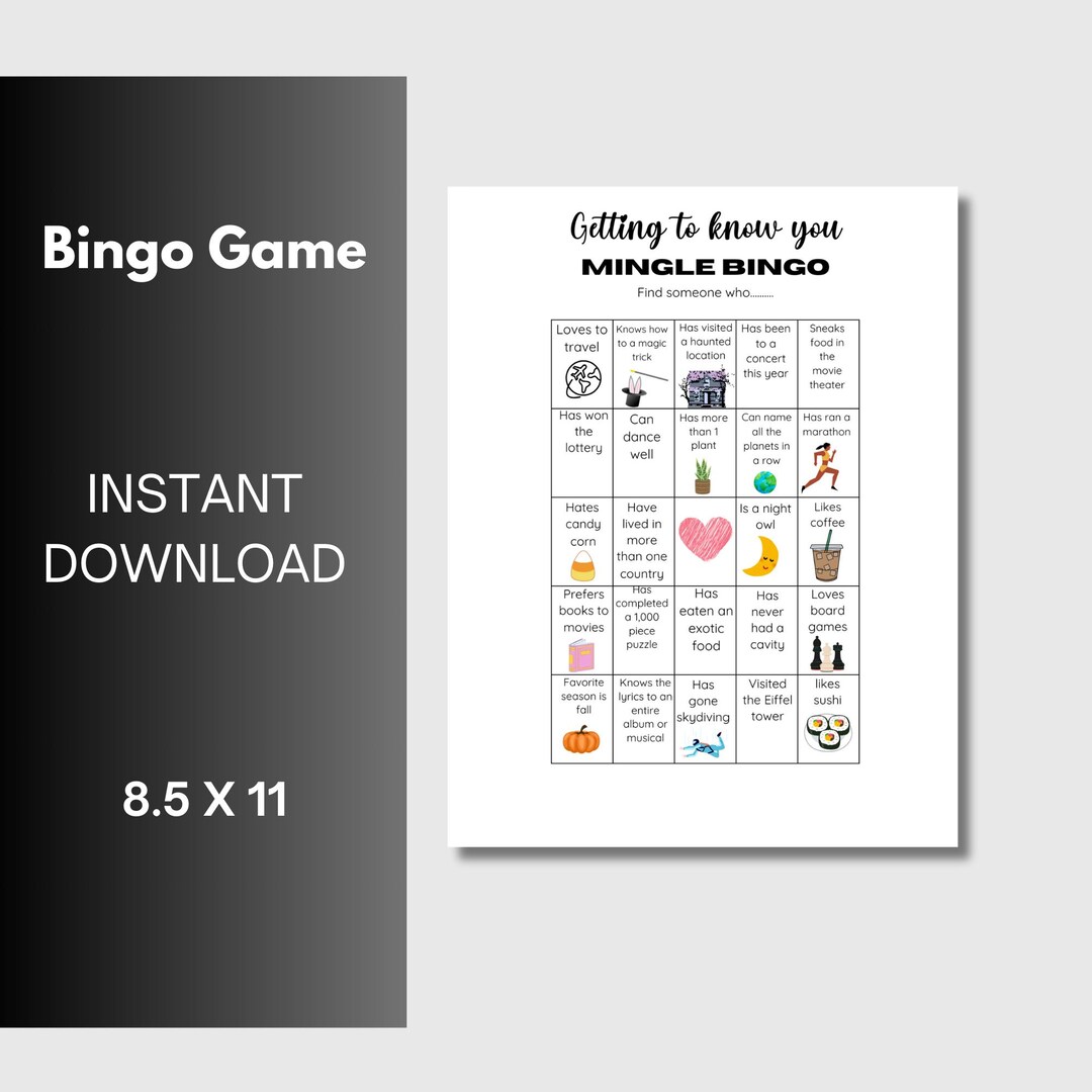 Icebreaker Bingo, Get to Know You Bingo, Get to Know You, Office Bingo ...