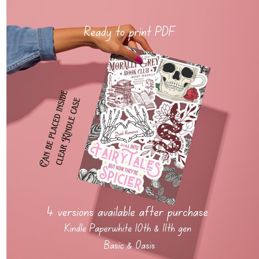 Dark Romance Kindle Insert [3] | Printable PDF | Fits Kindle Paperwhite ...