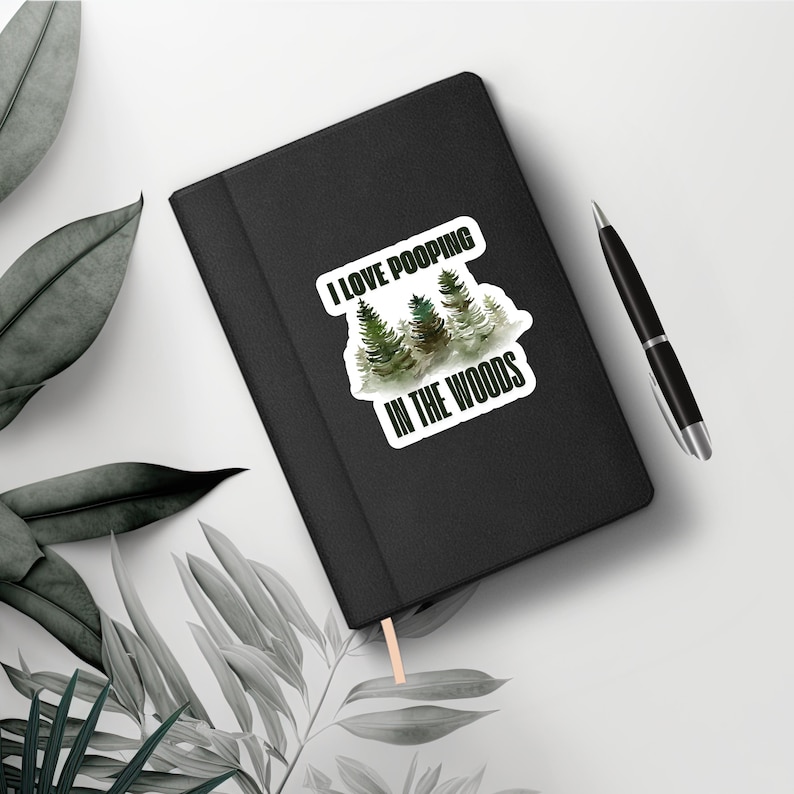 Funny Pooping Lover Stickers Vintage Woods Laptop Water Bottle Stickers ...