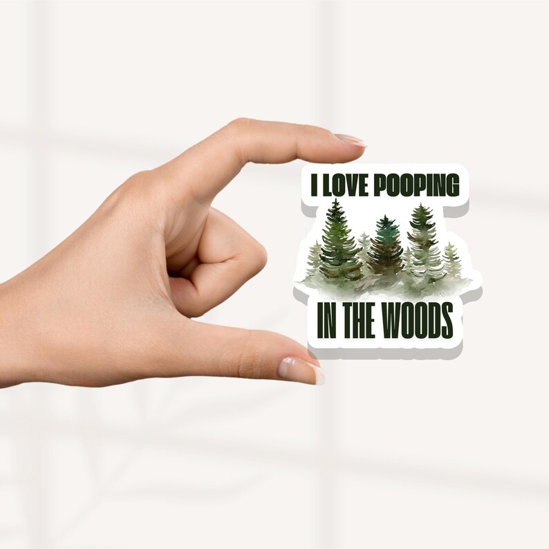 Funny Pooping Lover Stickers Vintage Woods Laptop Water Bottle Stickers ...