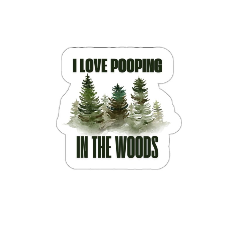 Funny Pooping Lover Stickers Vintage Woods Laptop Water Bottle Stickers ...