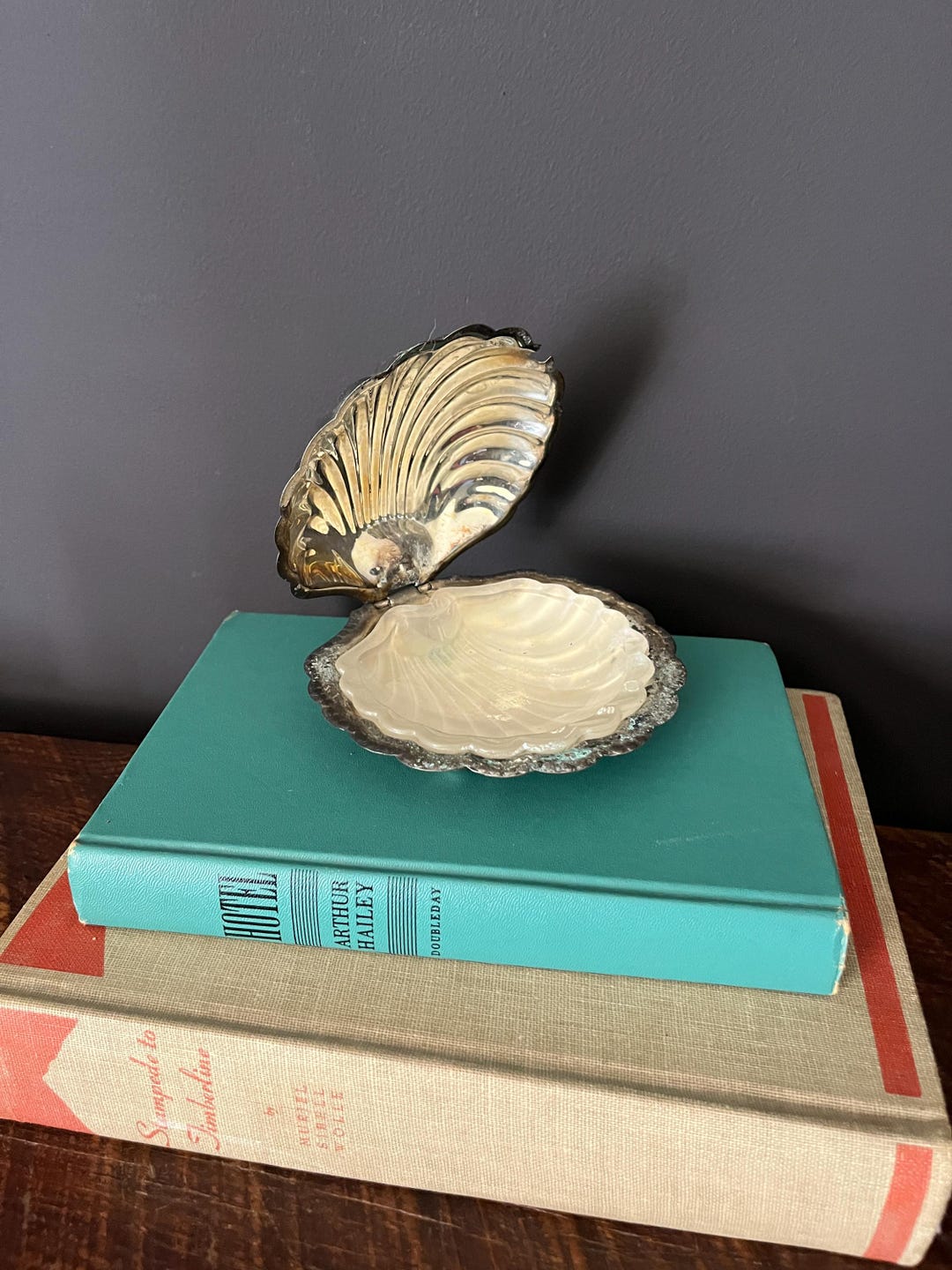Antique Sea Shell Serving Dish W/ Glass Liner - Etsy