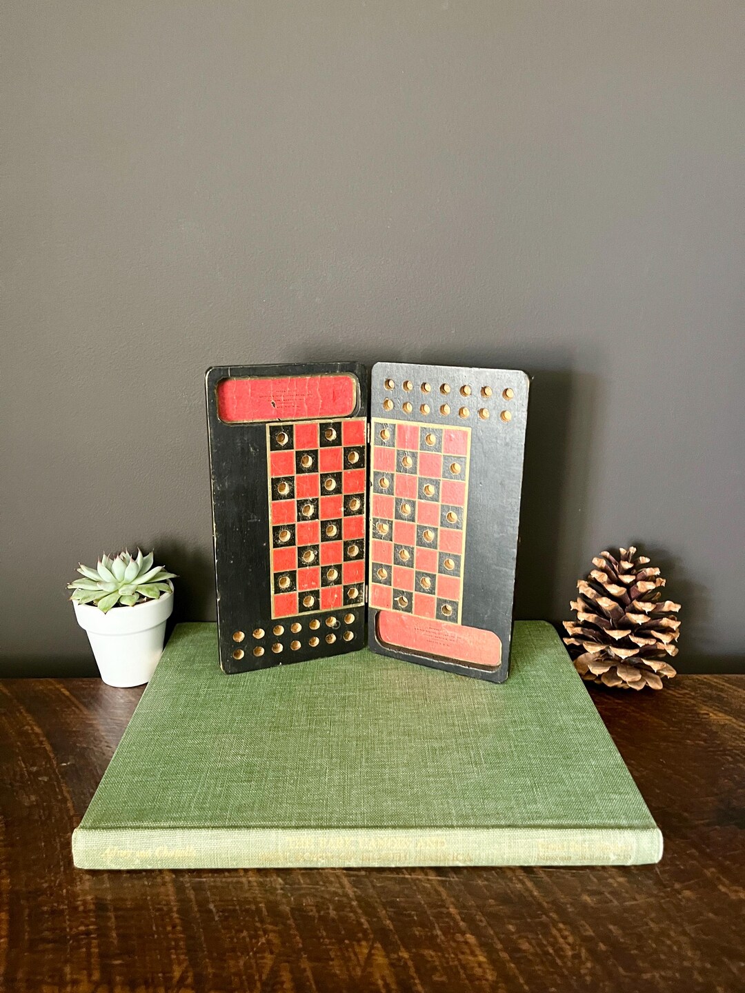 Antique Folding Checkers Board Game - Patented 1910 - Etsy