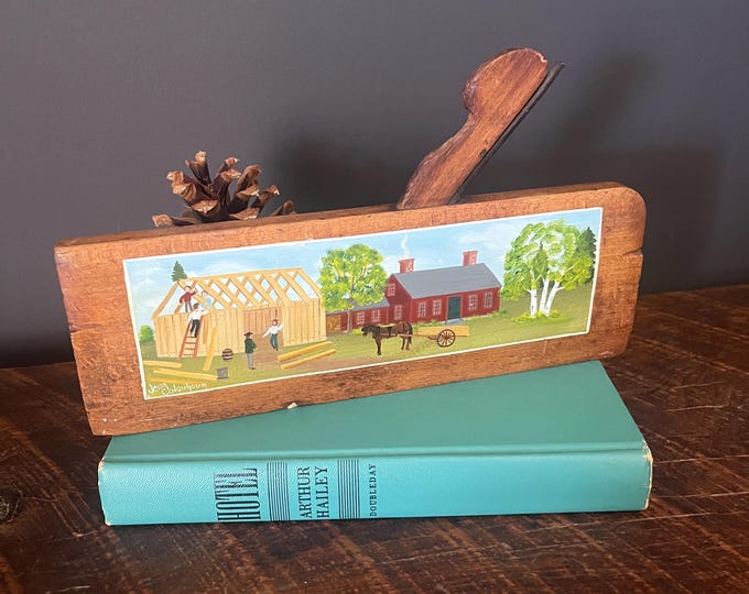 Antique Wooden Hand Plane Handpainted by Jean Colquhoun - Etsy