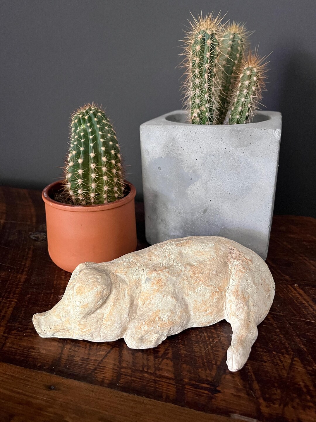 Artistic Sleeping Pig Plaster Sculpture - Etsy