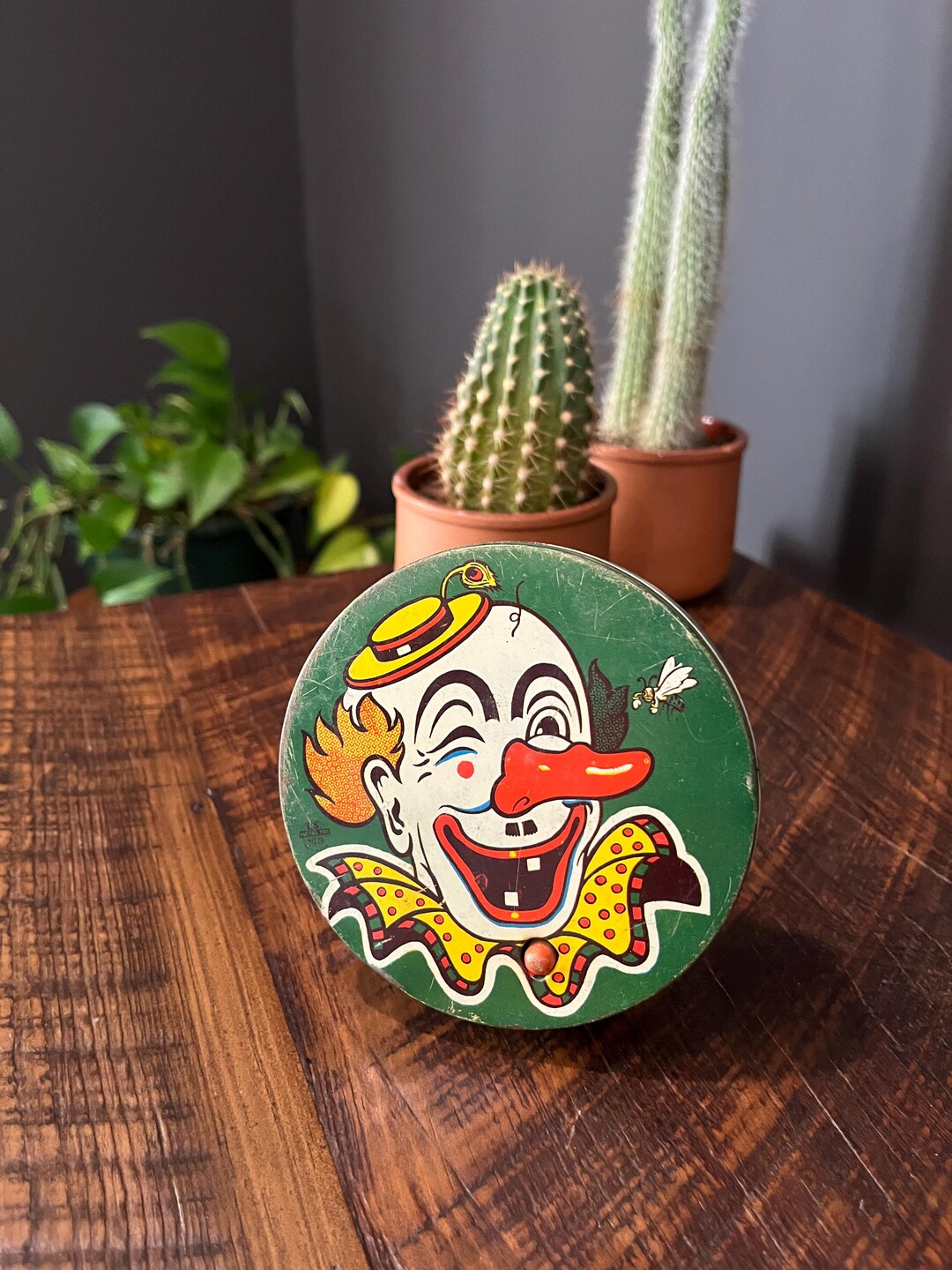 Tin Clown Noise Maker, US Metal Toy Mfg Co, Made in USA - Etsy