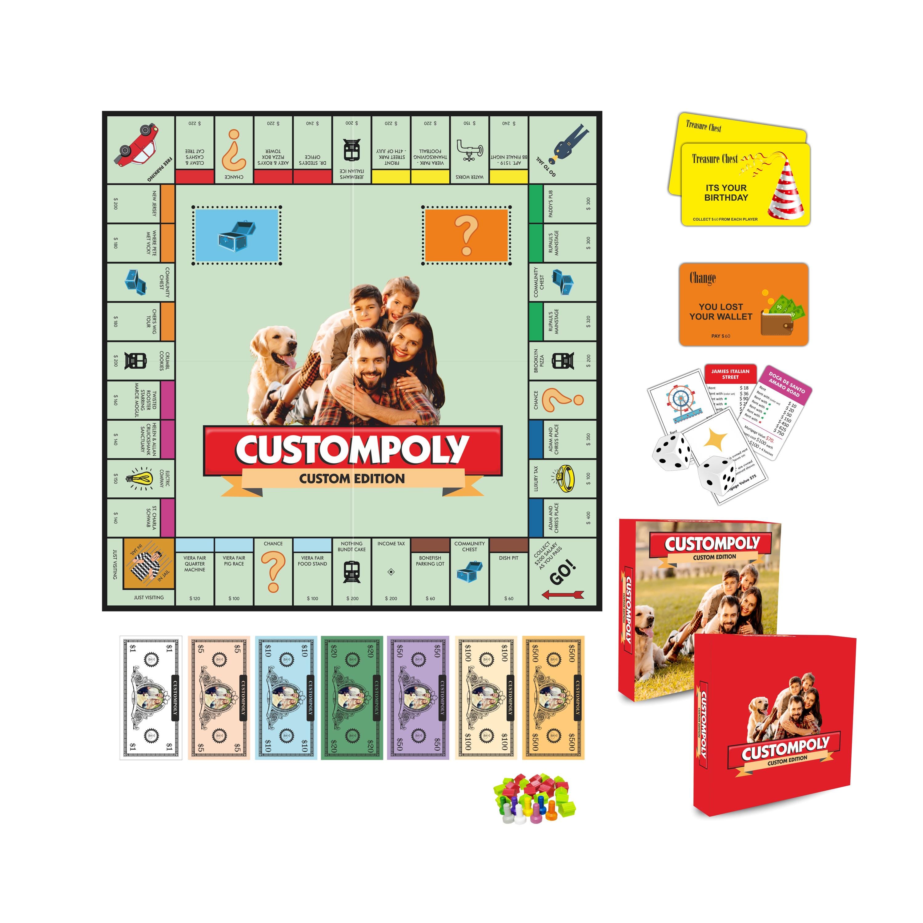 Custompoly Board Game, Complete Game: Customized Game, Personalized ...