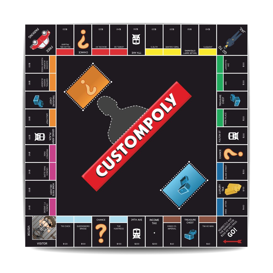 Custompoly Board Game, Customized Game, Personalized Board Game, Custom ...