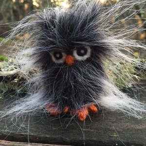 Furry Baby Owls Sweet Recycled Faux Fur Wool Felt Rare Bird woolcrazy 1 ...