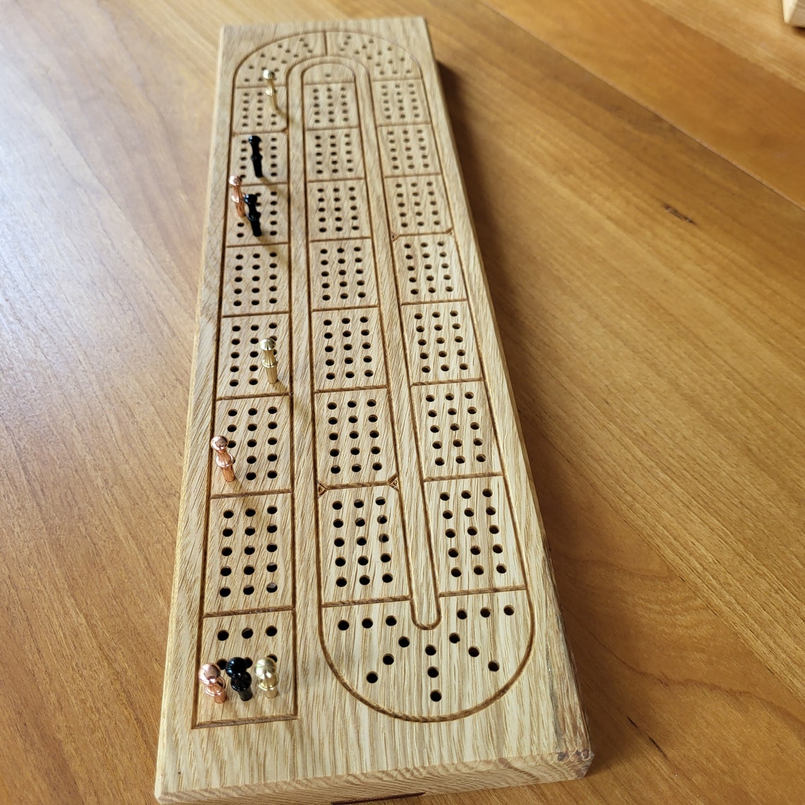 Oak Cribbage Board - Etsy