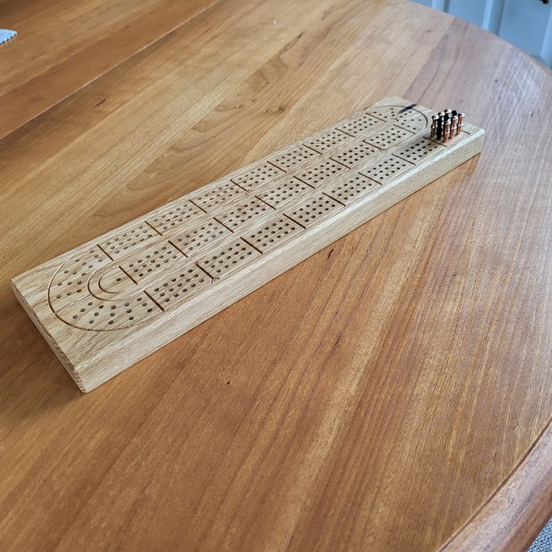 Oak Cribbage Board - Etsy