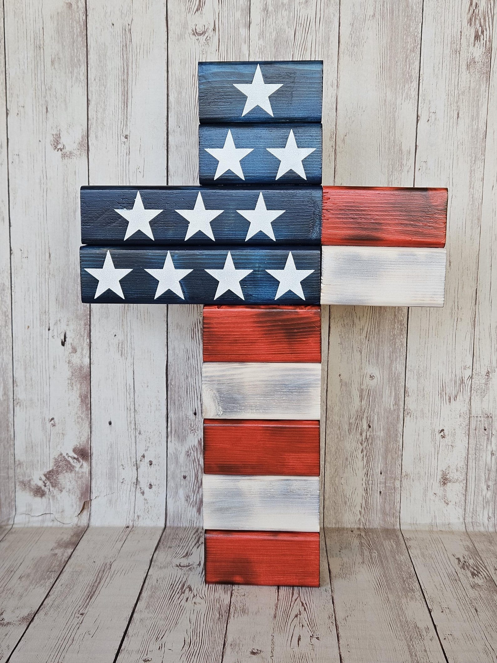 Wooden Patriotic Cross - Etsy