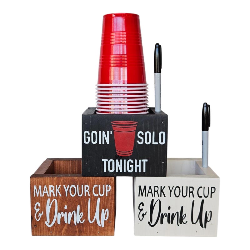 Wood Solo Cup Holder - Etsy