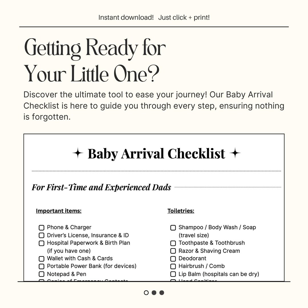 Baby Arrival Checklist, an Essential Hospital Guide for Expectant Parents, A Millennial ...