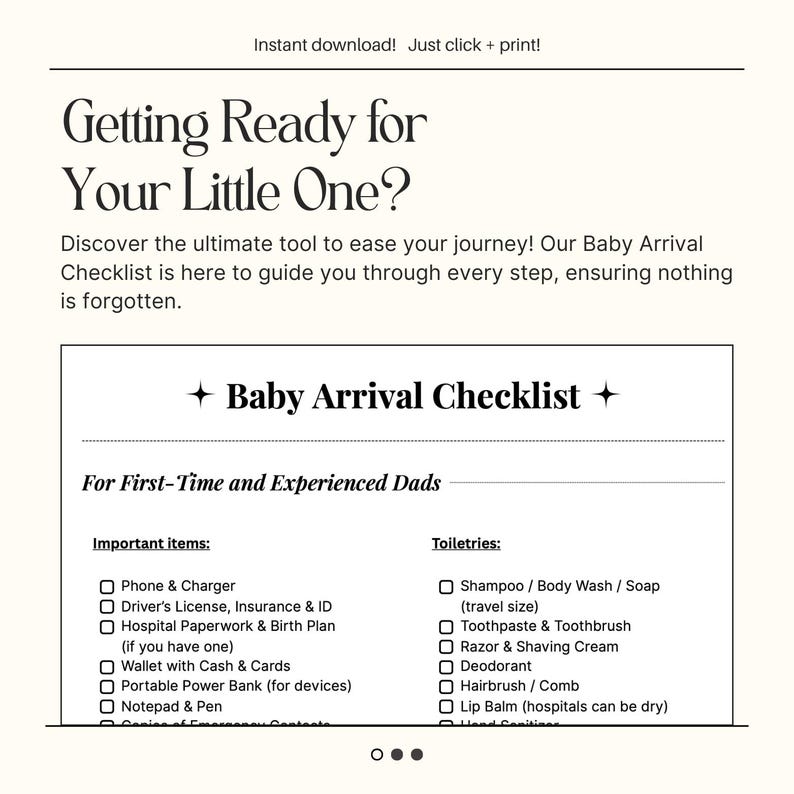 Baby Arrival Checklist, an Essential Hospital Guide for Expectant ...