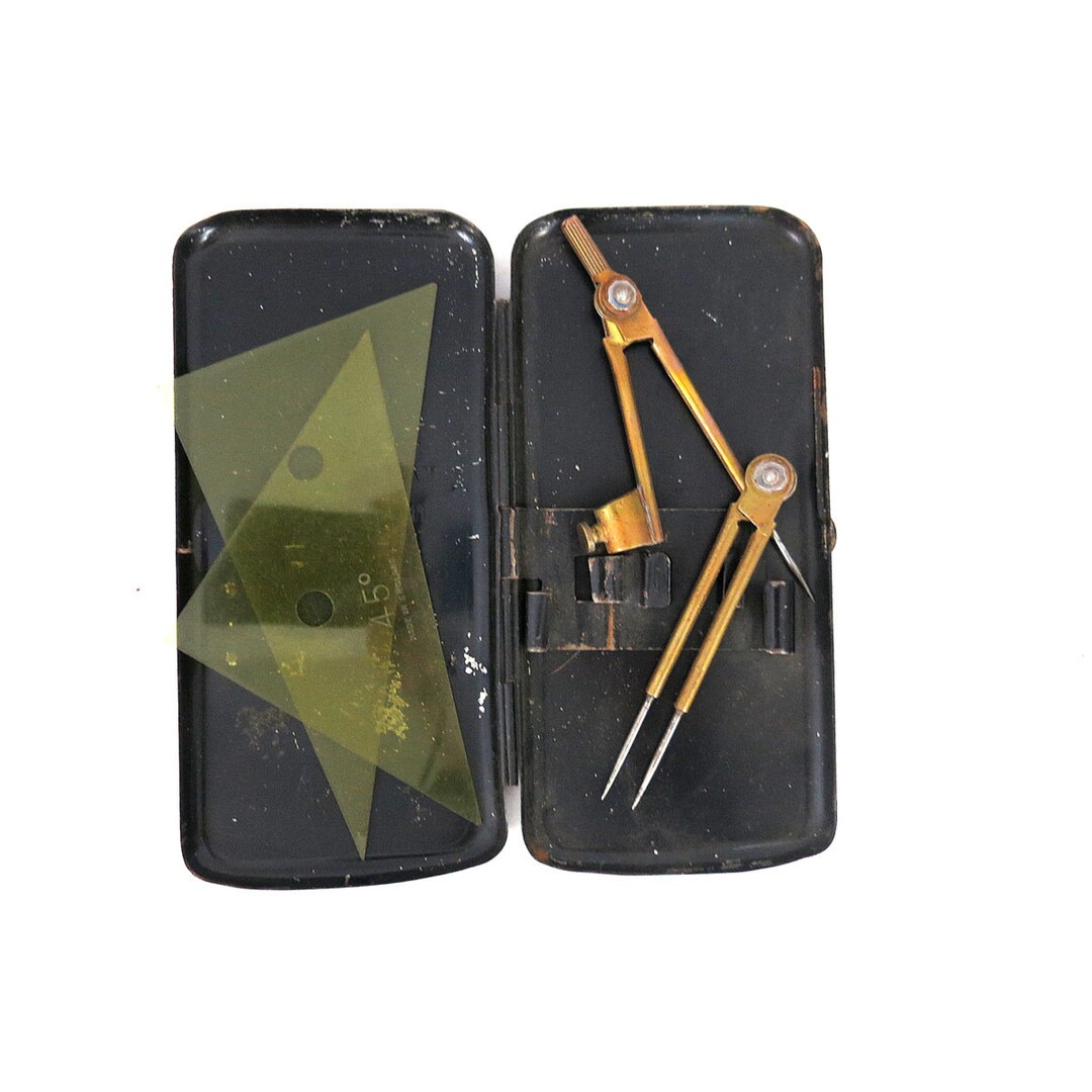 Antique Vintage Windsor Set Mathematical Instruments British Made ...