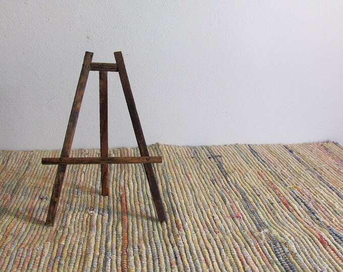 Vintage Art Display Small Easel for Pictures Wooden Rustic - Etsy