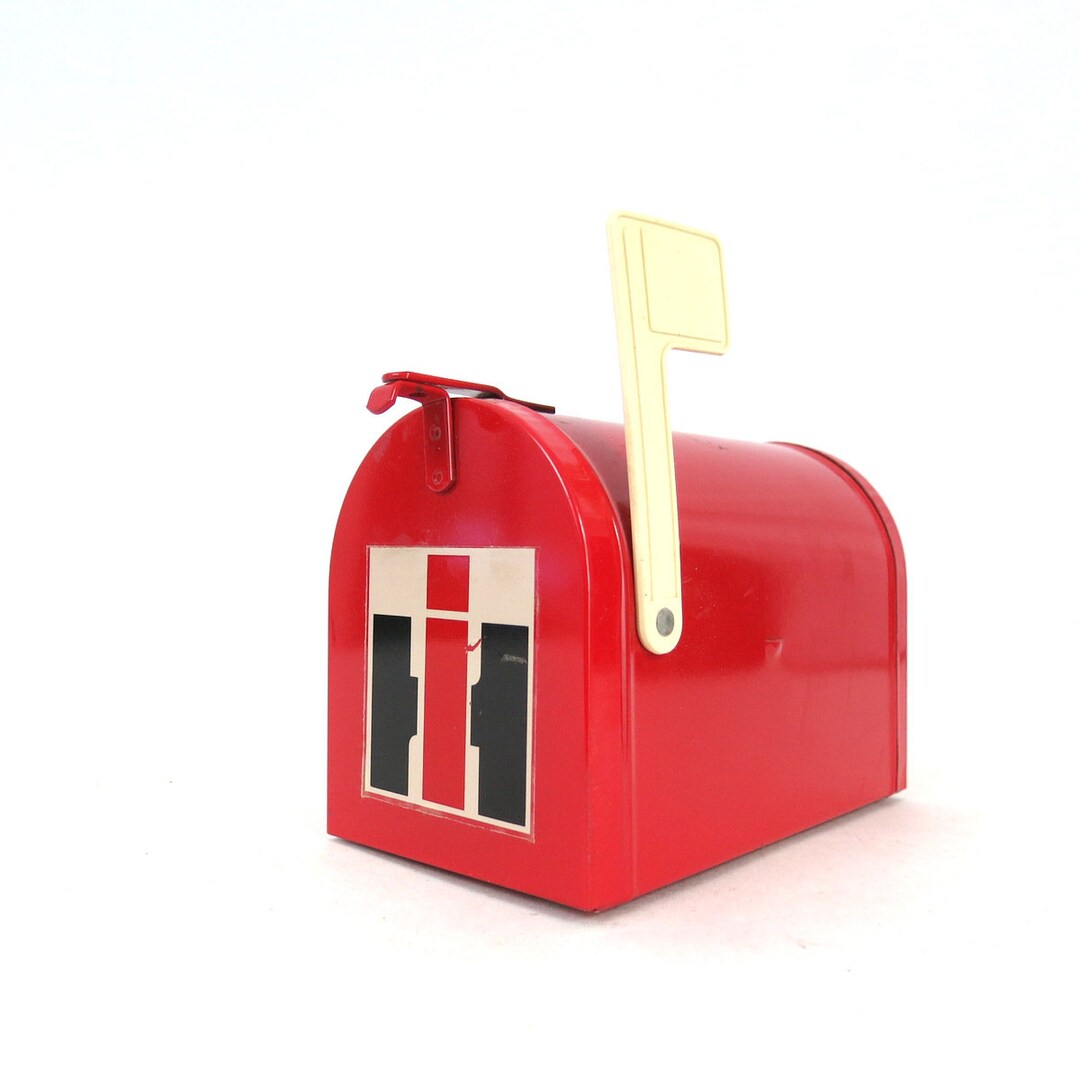 Vintage International Harvester Mini Mail Box . With Flag and Coin Slot ...