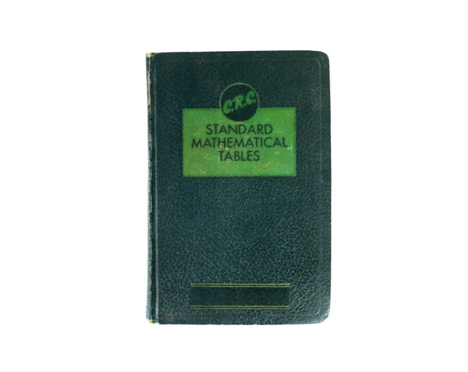 1961 CRC Standard Mathematical Tables Math Book Green Vintage Hardcover ...
