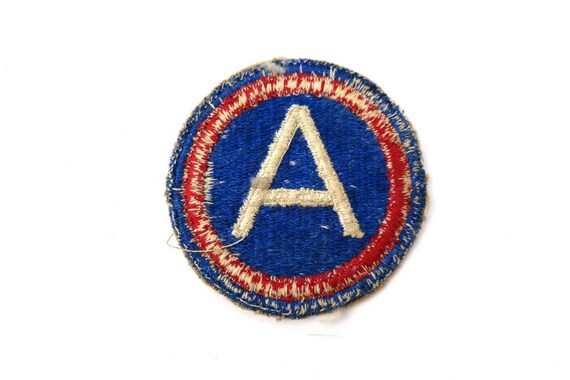 Vintage 3rd Army Letter A Circle Patch WWII Era Milit… - Gem