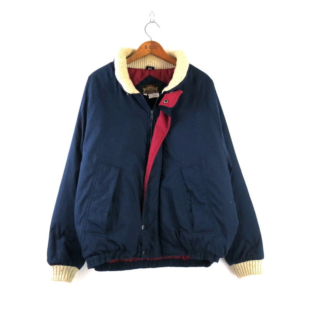 90's Puffy Blue Winter Coat Vintage Cold Weather Coat With Elbow ...