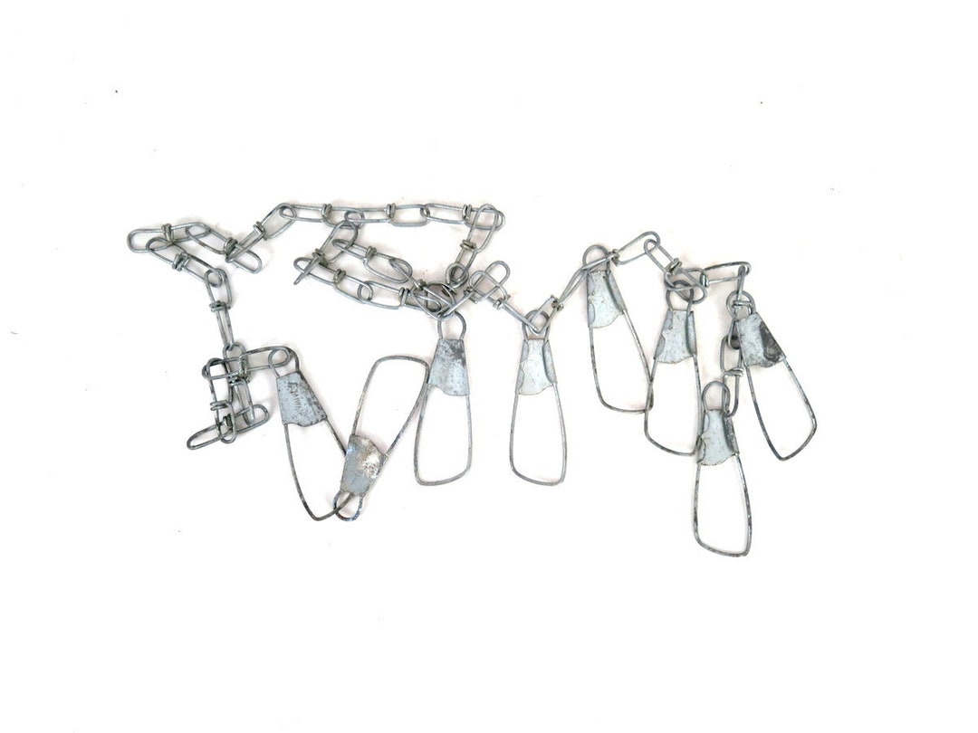 Vintage Galvanized Metal Fishing Stringer / Fishing Chain - Etsy