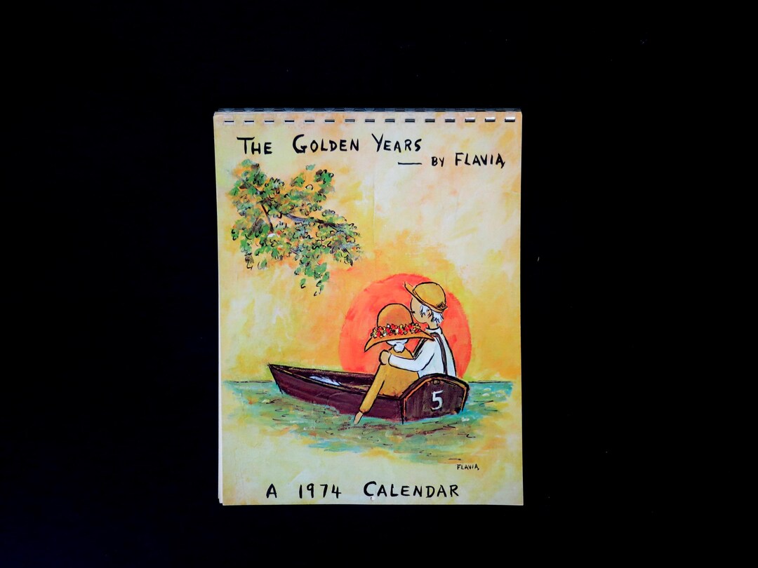 1974 FLAVIA the Golden Years Wall Calendar Vintage Art Calendar Paper ...