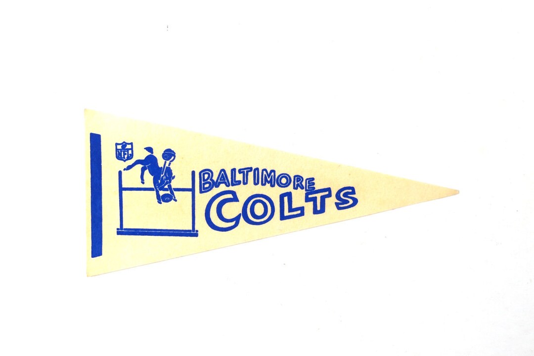 Mini Baltimore Colts Pennant Flag Vintage NFL Football Flag Small ...