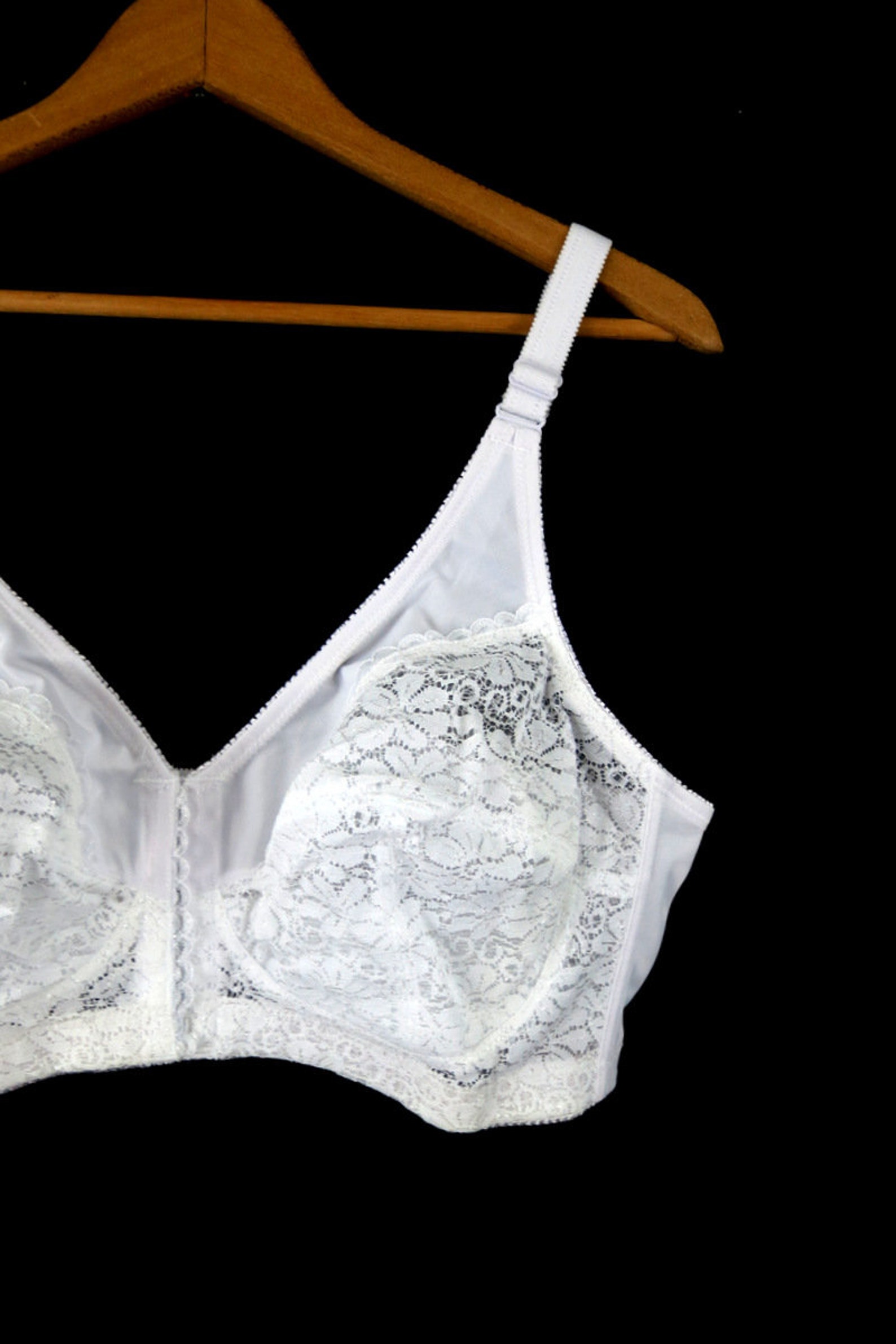 Vintage White Lace Bra Floral Lace Front Closure pin up girl | Etsy