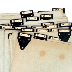 5 Vintage File Separators Heavy Duty Metal Tabs Alphabetic - Etsy