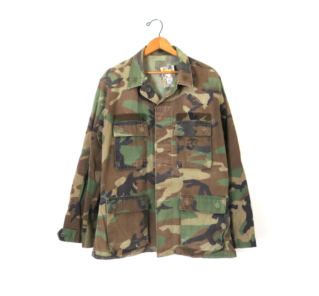 USA Army CAMO Surplus Shirt Jacket Vintage United States Military Coat ...