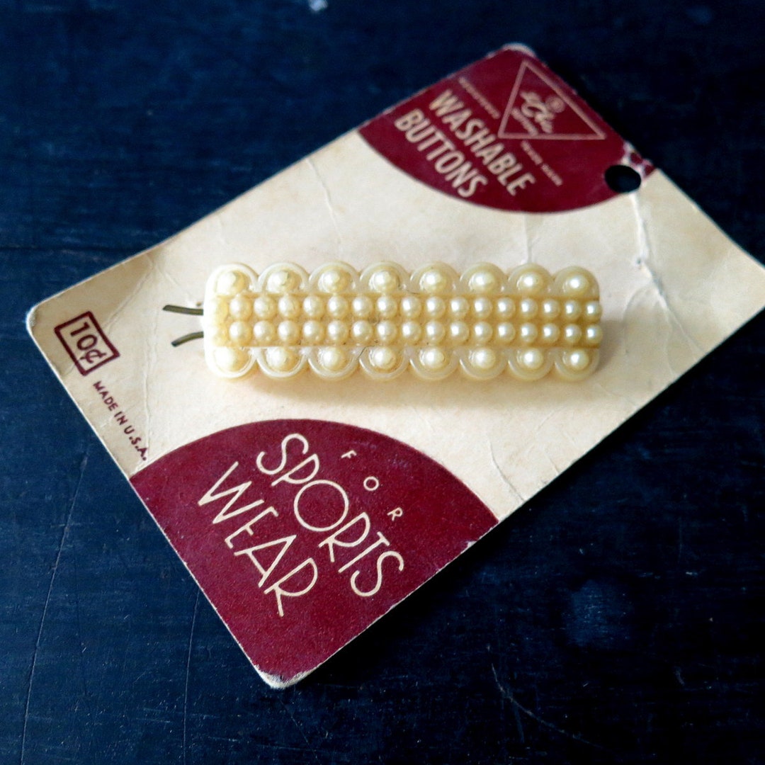 Vintage 1950's Plastic Barrette Bar - Etsy