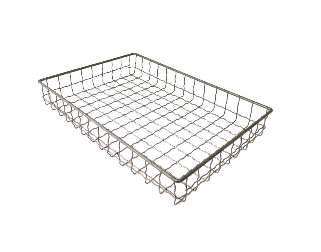 Vintage Wire Office Basket / Mail Organizer Storage Basket - Etsy