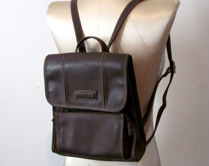 Vintage Brown Bocelli Backpack Purse - Etsy
