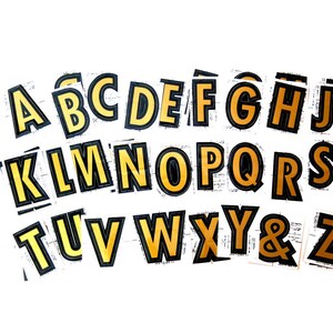 1 Vintage Letter Sticker Decal Black & Gold Dri-mark Meyercord Sticker ...