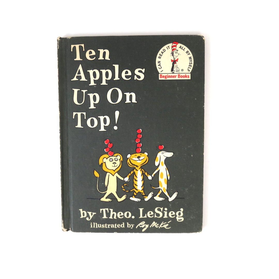 1961 Ten Apples up on Top Vintage Book 1960s Hardcover Theo Lesieg ...
