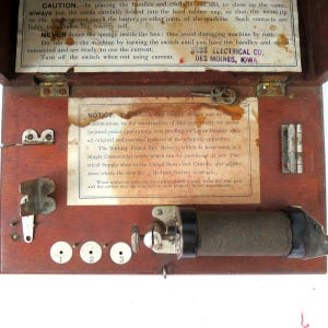JH Bunnell No. 4 Home Medical Apparatus Oak Hinged Antique Box C. 1890 ...