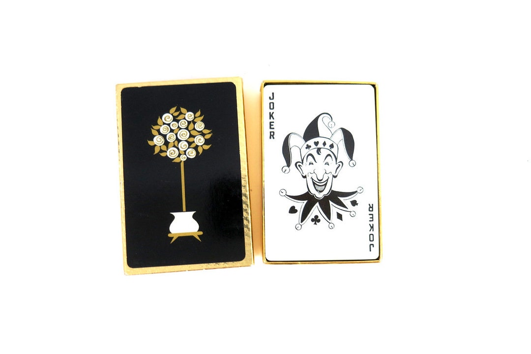 Vintage Crown Playing Cards Retro Game Night Family Card Game Floral ...
