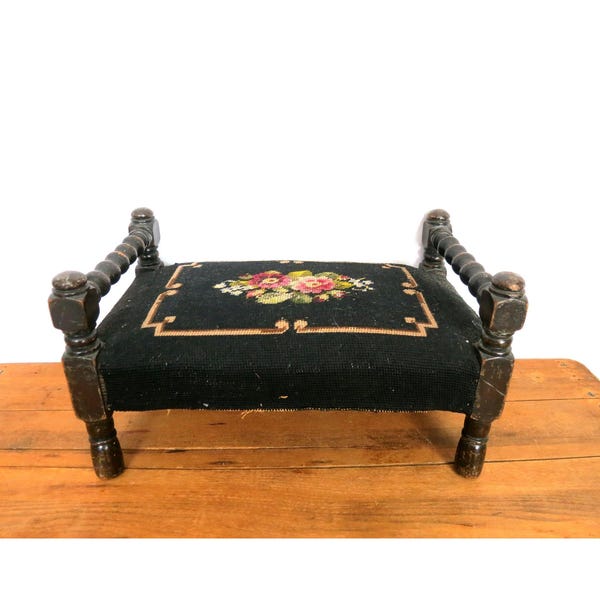 Antique Footstool - Etsy