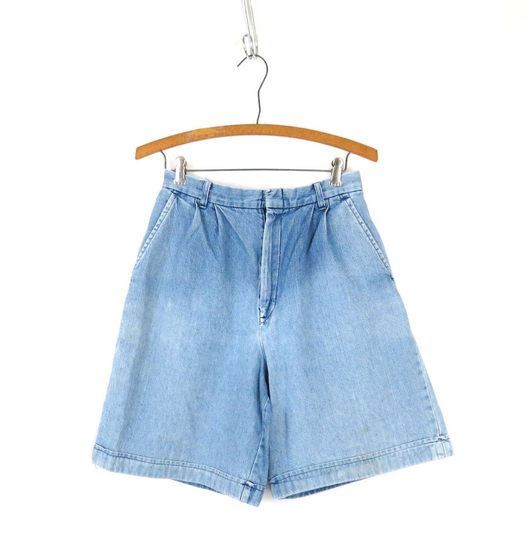 1990s Jean Shorts 90s Jorts | Vintage High Waist Denim Shorts With ...