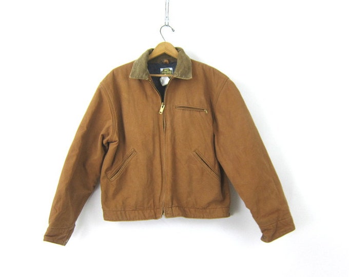 Canvas Work Coat Golden Armor Winter Jacket Worn in Work Jacket ...