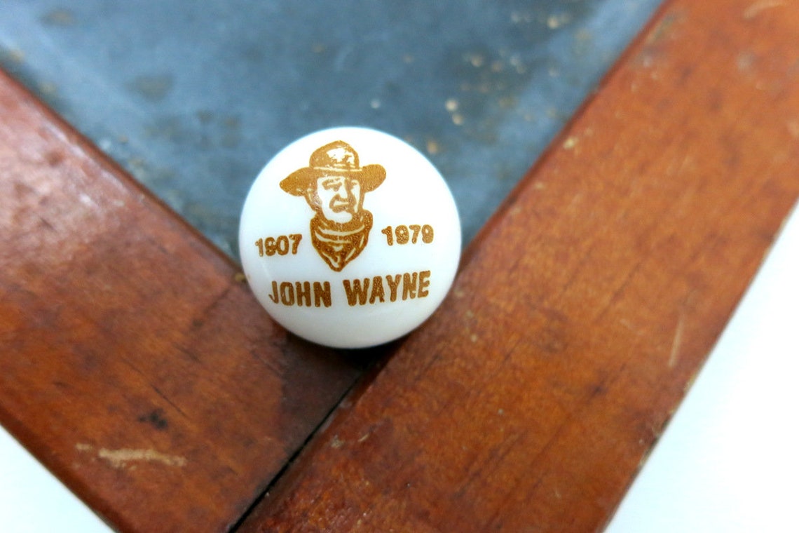 Vintage JOHN WAYNE Marble Brown & White Collectible Marble | Etsy