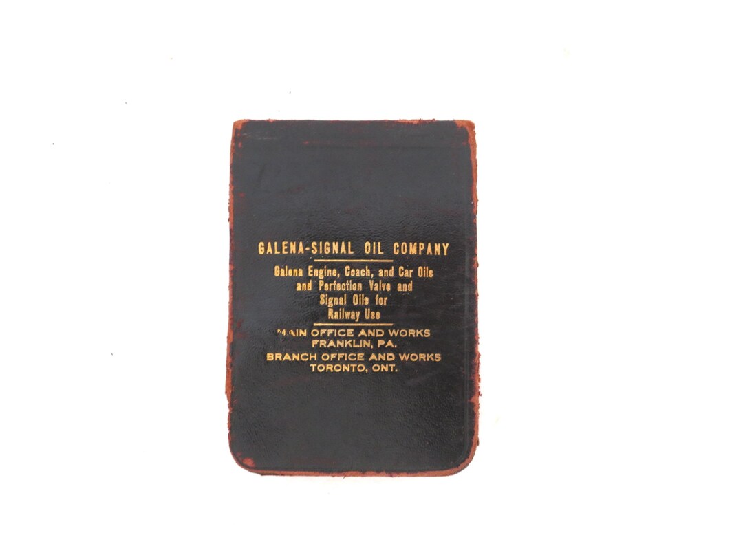 Small Pocket Receipt Notebook Vintage 1930's Galena Signal Oil Company ...