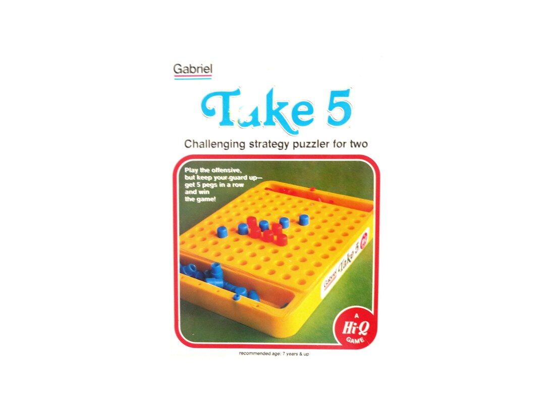 1980s Vintage TAKE 5 Hi-q Puzzle Game | Take Five Puzzle Game ...