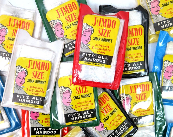 Vintage Rain Bonnet Clear Plastic Floral Scarf Hat Mid Century Rainy ...