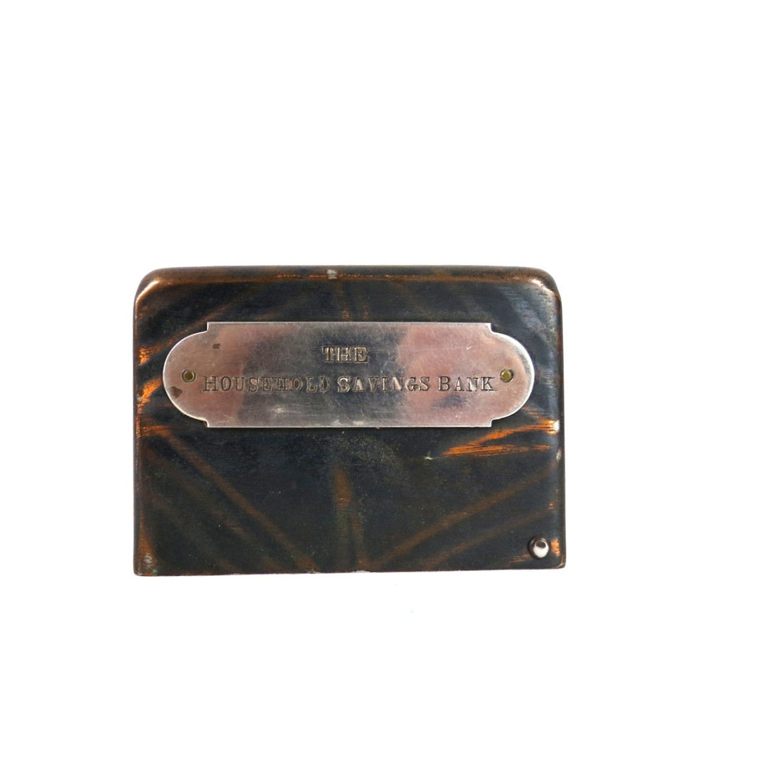 The Household Savings Bank / Antique Vintage Metal Bank - Etsy