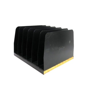Black Metal Paper Tray File Industrial Metal Desktop File Cabinet ...