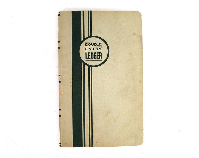 Vintage Double Entry Ledger Record Book Office Account Journal Book ...