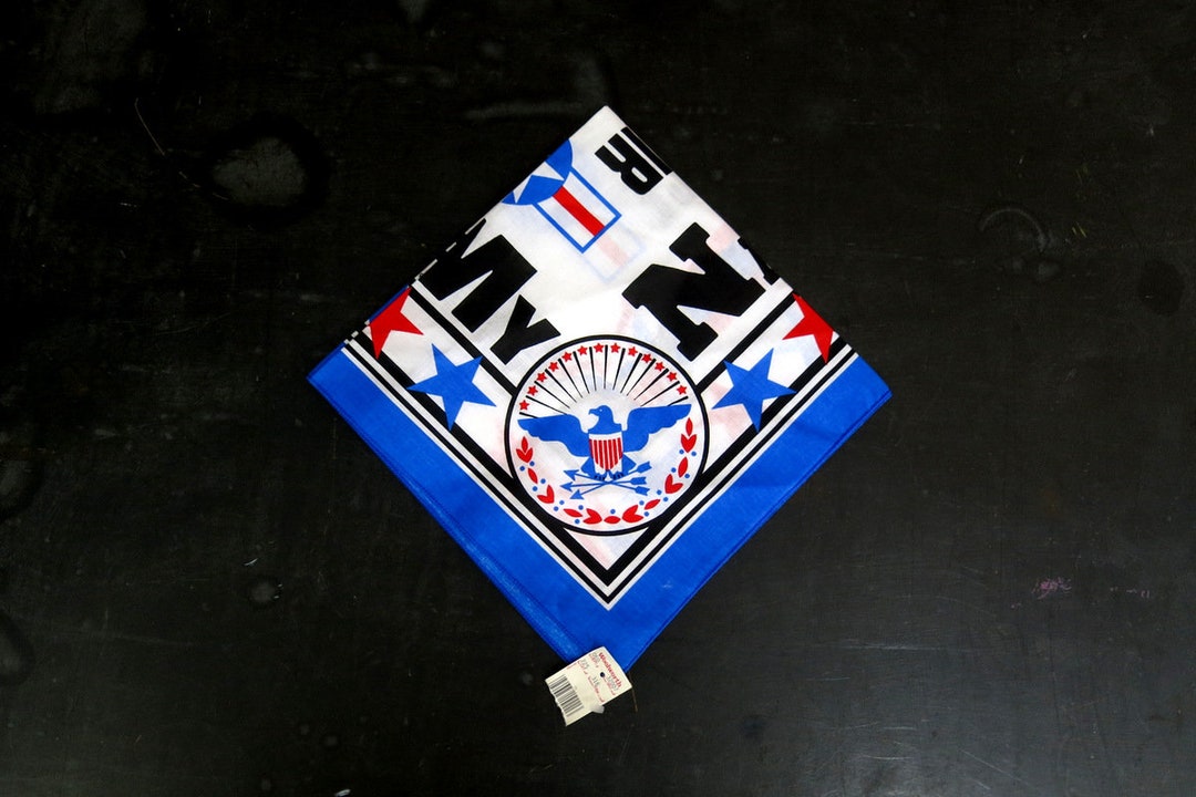 1990s US Navy Air Force Bandana United States Bandanna Scarf Vintage ...